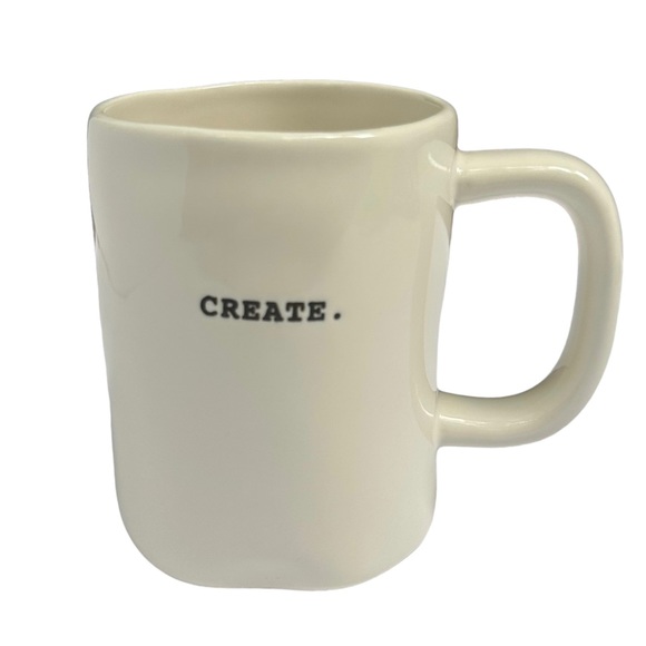 Rae Dunn | Other | Rae Dunn Create Mug Coffee Tea White With Black ...